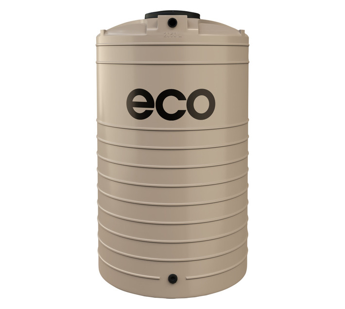 Eco Tanks 2050 L Vertical Water Storage Tank Beige Builders | Water ...
